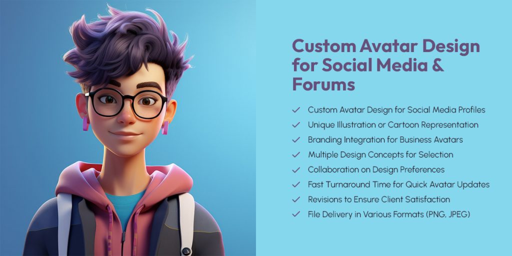 Make a Statement with Custom Avatar Design for Social Media & Forums