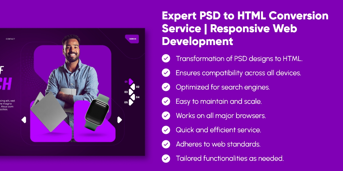 Expert PSD to HTML Conversion Service | Responsive Web Development - Web Design Studio | Pie ...