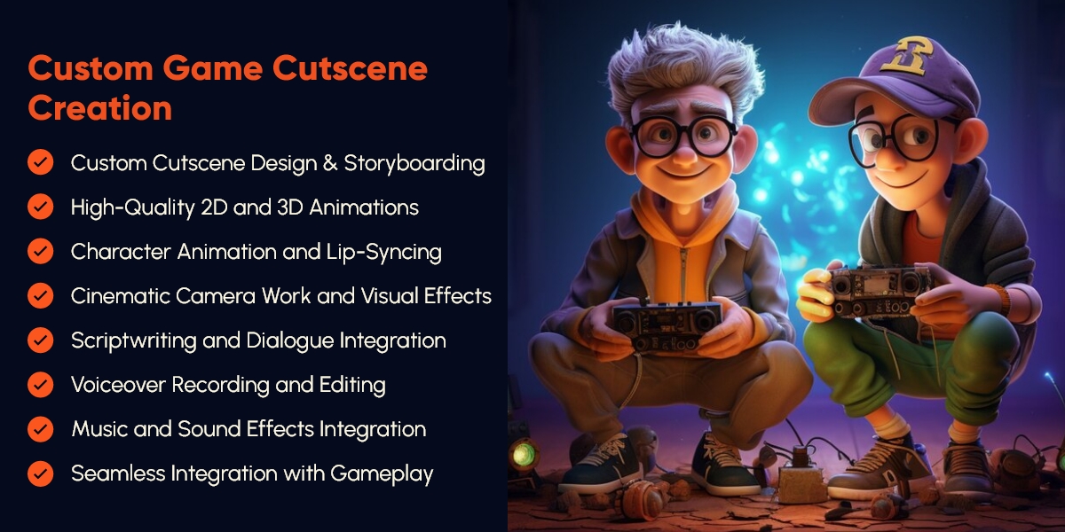 Custom Game Cutscene Creation - Web Design Studio | Pie Solutions