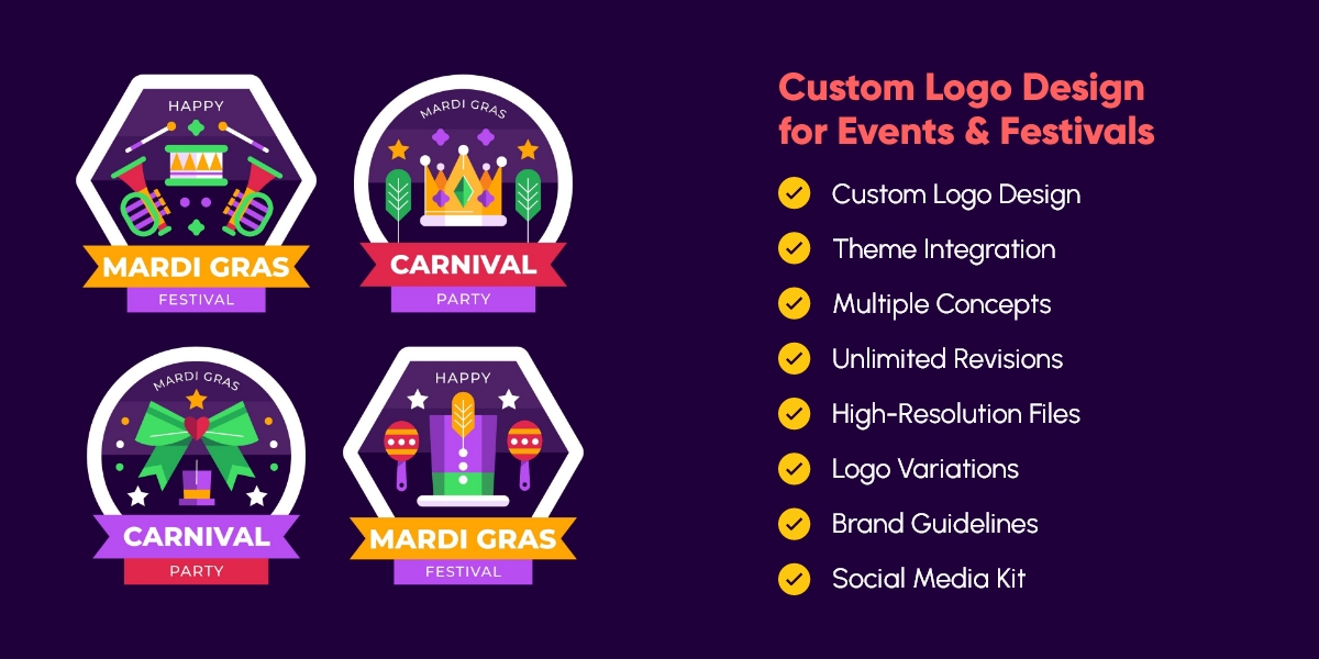 Custom Logo Design for Events and Festivals - Web Design Studio | Pie Solutions