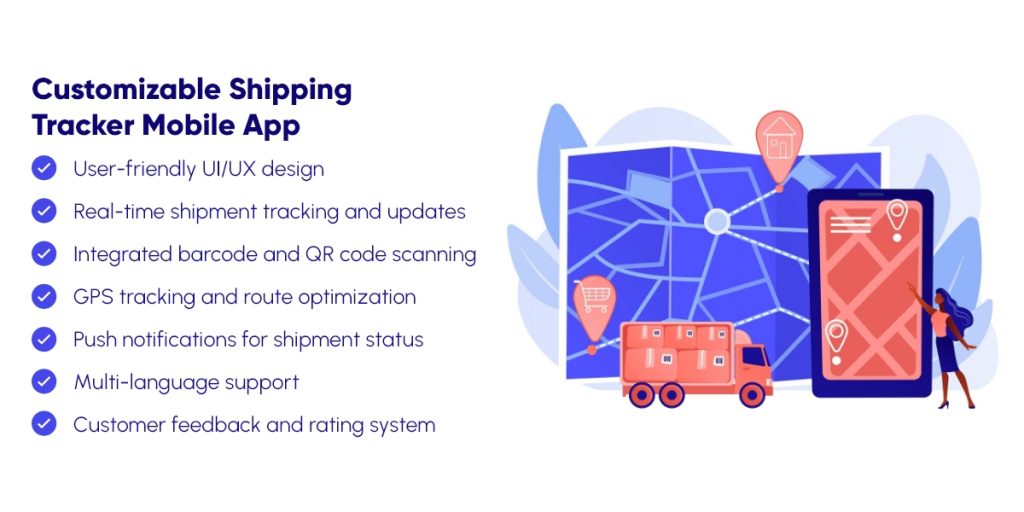 Customizable Shipping Tracker Mobile App - Web Design Studio | Pie Solutions