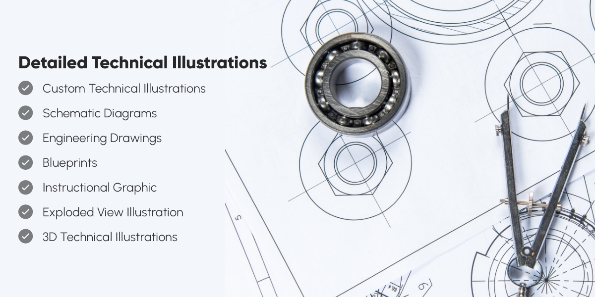 Detailed Technical Illustrations - Web Design Studio | Pie Solutions