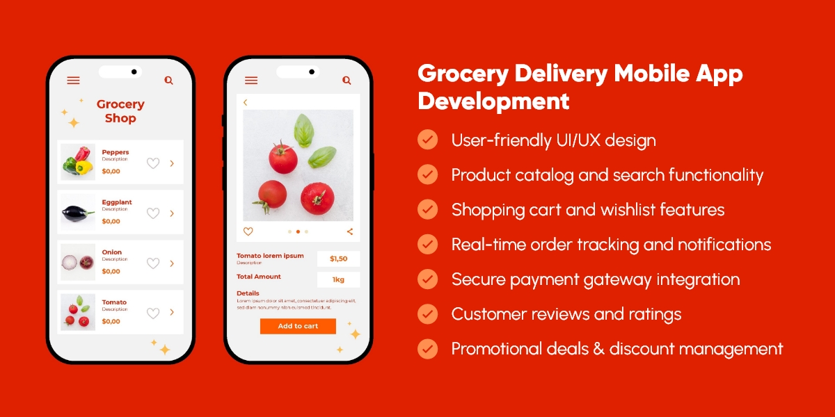 Professional Mobile App Development for Grocery Delivery - Web Design Studio | Pie Solutions
