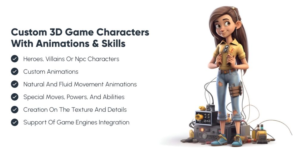Custom 3D Game Characters with Animations & Skills - Web Design Studio ...