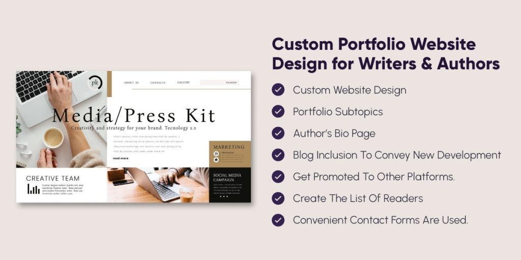 Custom Portfolio Website Design for Writers & Authors - Web Design ...
