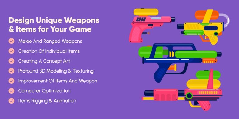 Design Unique Weapons & Items for Your Game - Web Design Studio | Pie ...