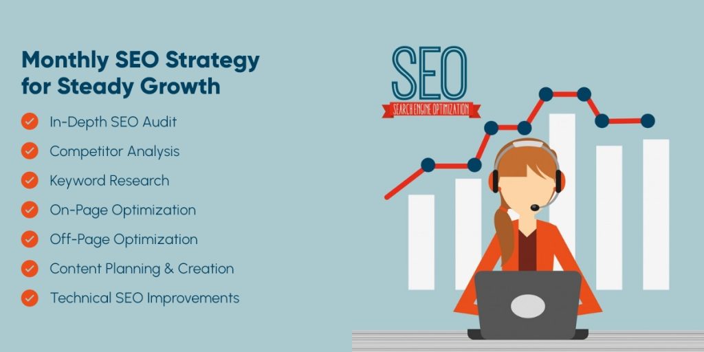 Monthly SEO Strategy for Steady Growth - Web Design Studio | Pie Solutions