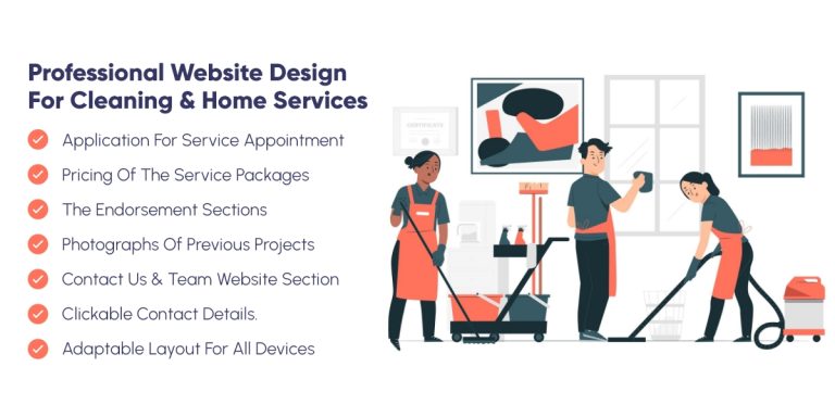Professional Website Design for Cleaning & Home Services - Web Design Studio | Pie Solutions